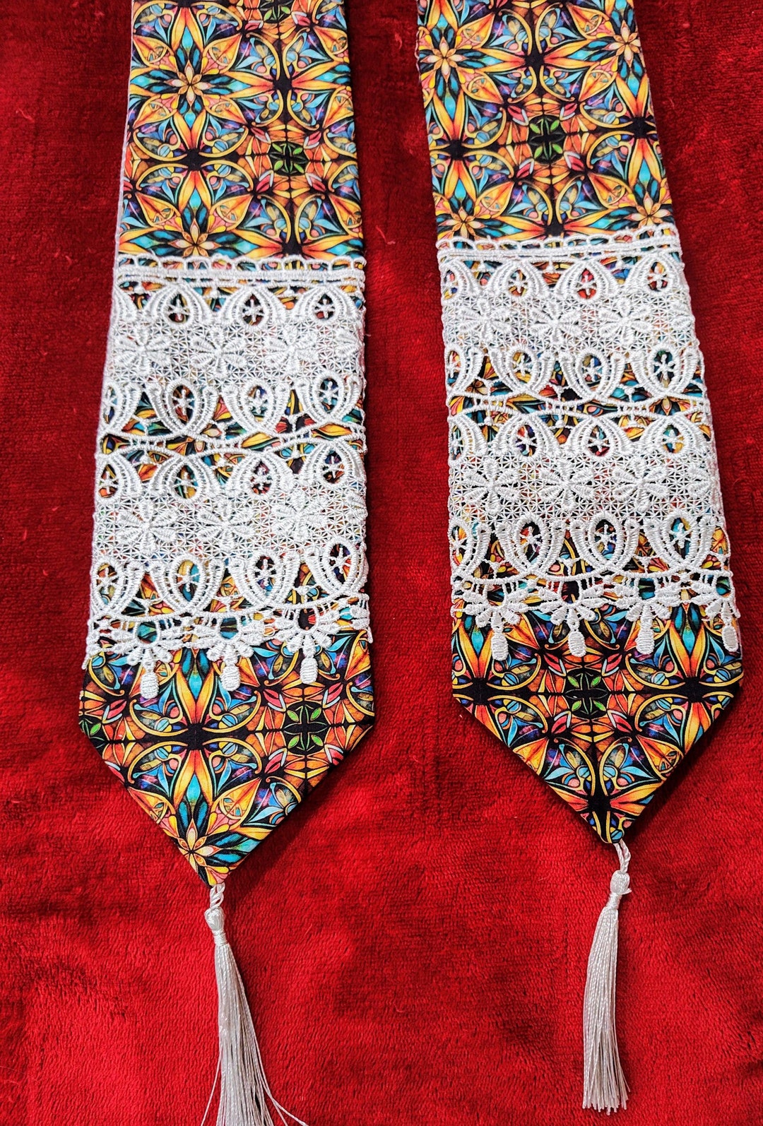 Stained Glass Look Fabric Makes a Lovey Stole - Etsy