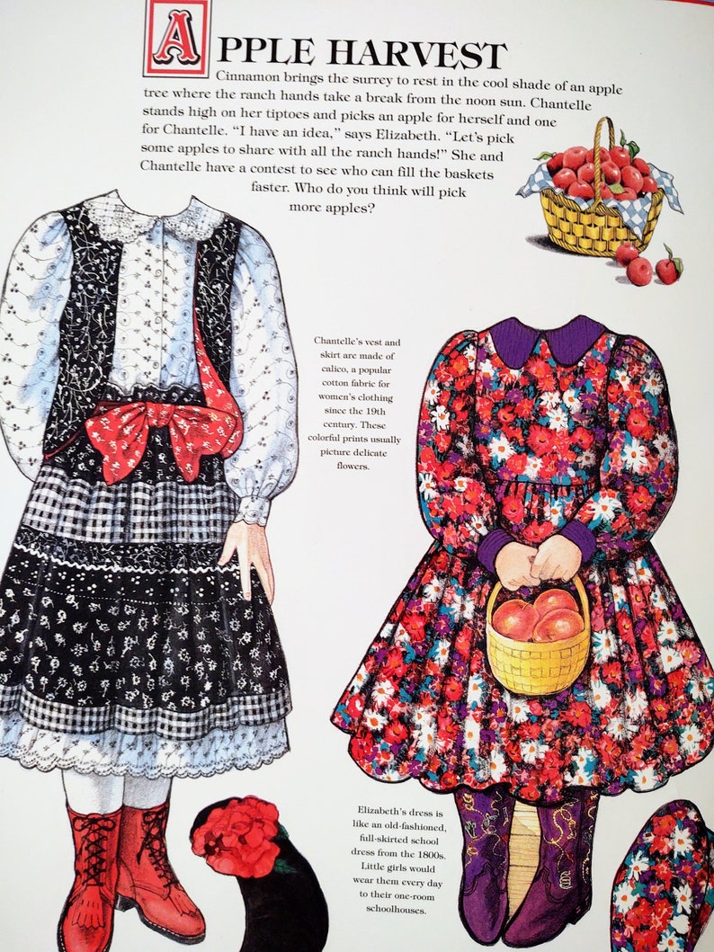 Storybook Ranch Paper Dolls With Sticker Wardrobe - Etsy