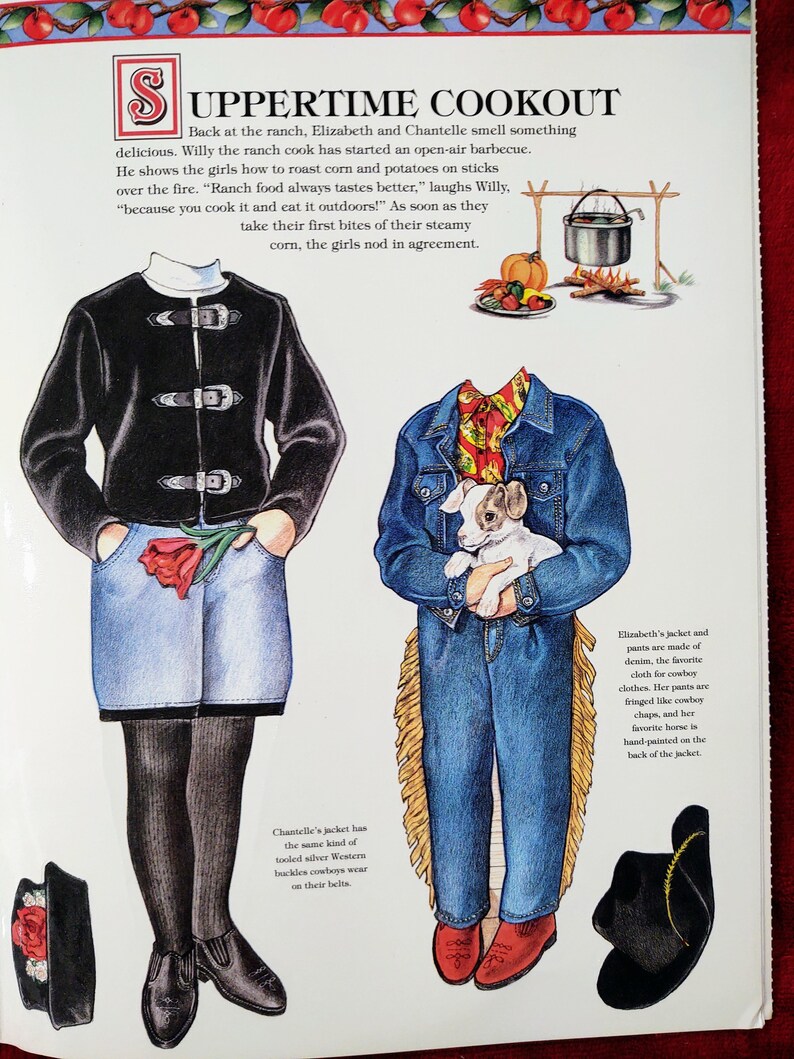 Storybook Ranch Paper Dolls With Sticker Wardrobe - Etsy
