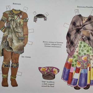 Paper Dolls With Traditional African Costumes by Yuko Green - Etsy