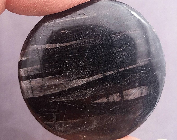 Hypersthene Black Shimmer 35mm Medallion Coin Disc Pendant - Etsy