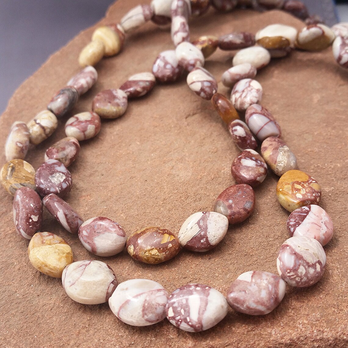 Mookaite Beads Mosaic Brecciated Mookaite Beads Marquis | Etsy