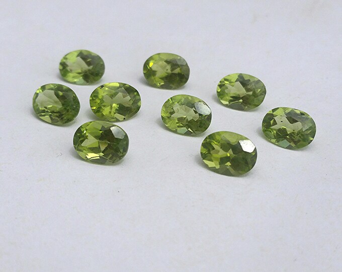 12ct Genuine Peridot Faceted Oval Cut Gemstone Parcel Free - Etsy