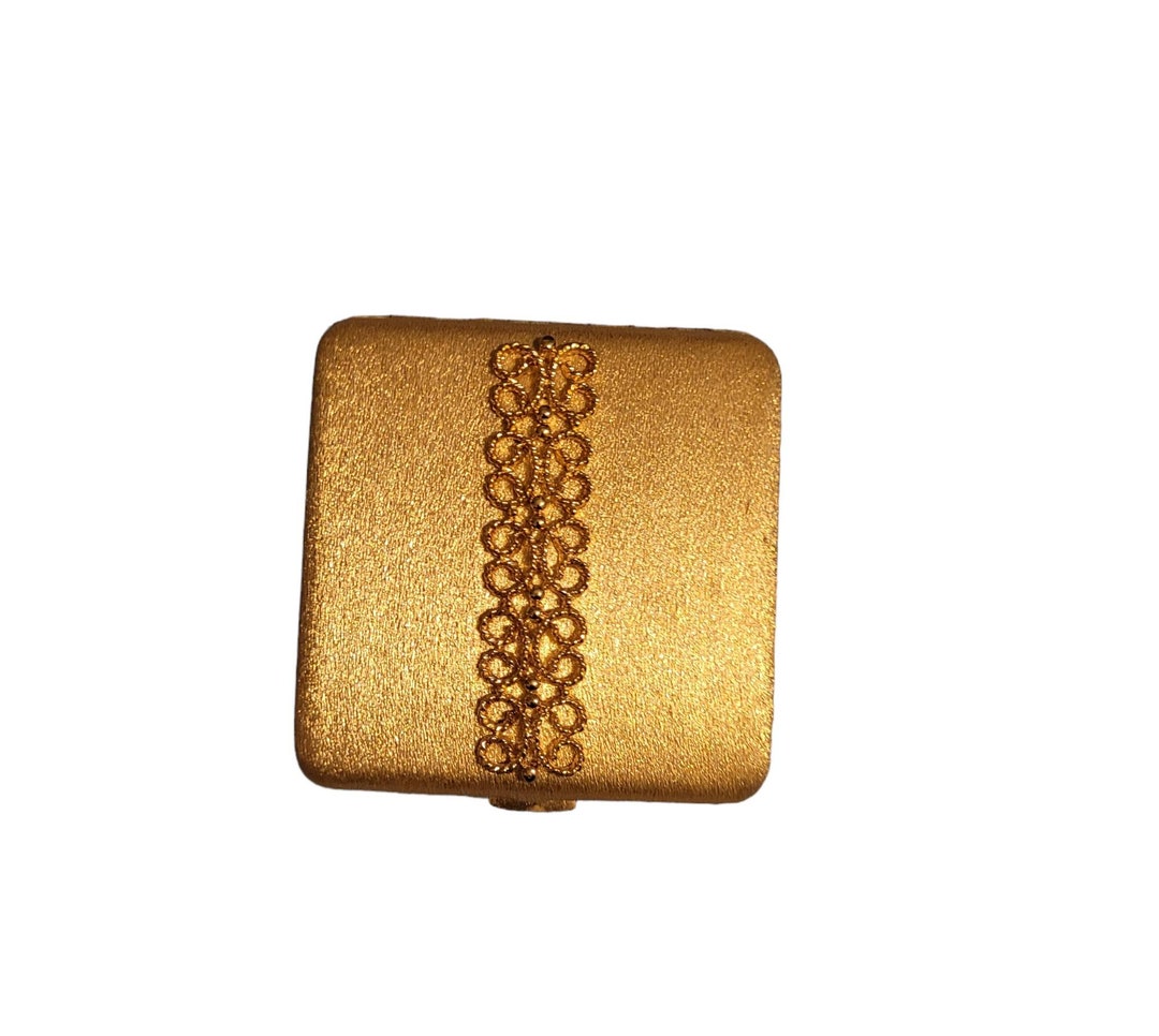 Vintage Gold Tone Metal Avon Powder Compact Excellent Condition - Etsy