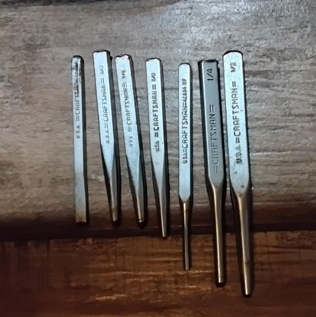 Set of Seven Vintage Craftsman Craftsman Punch Pin Gifts for Dad - Etsy