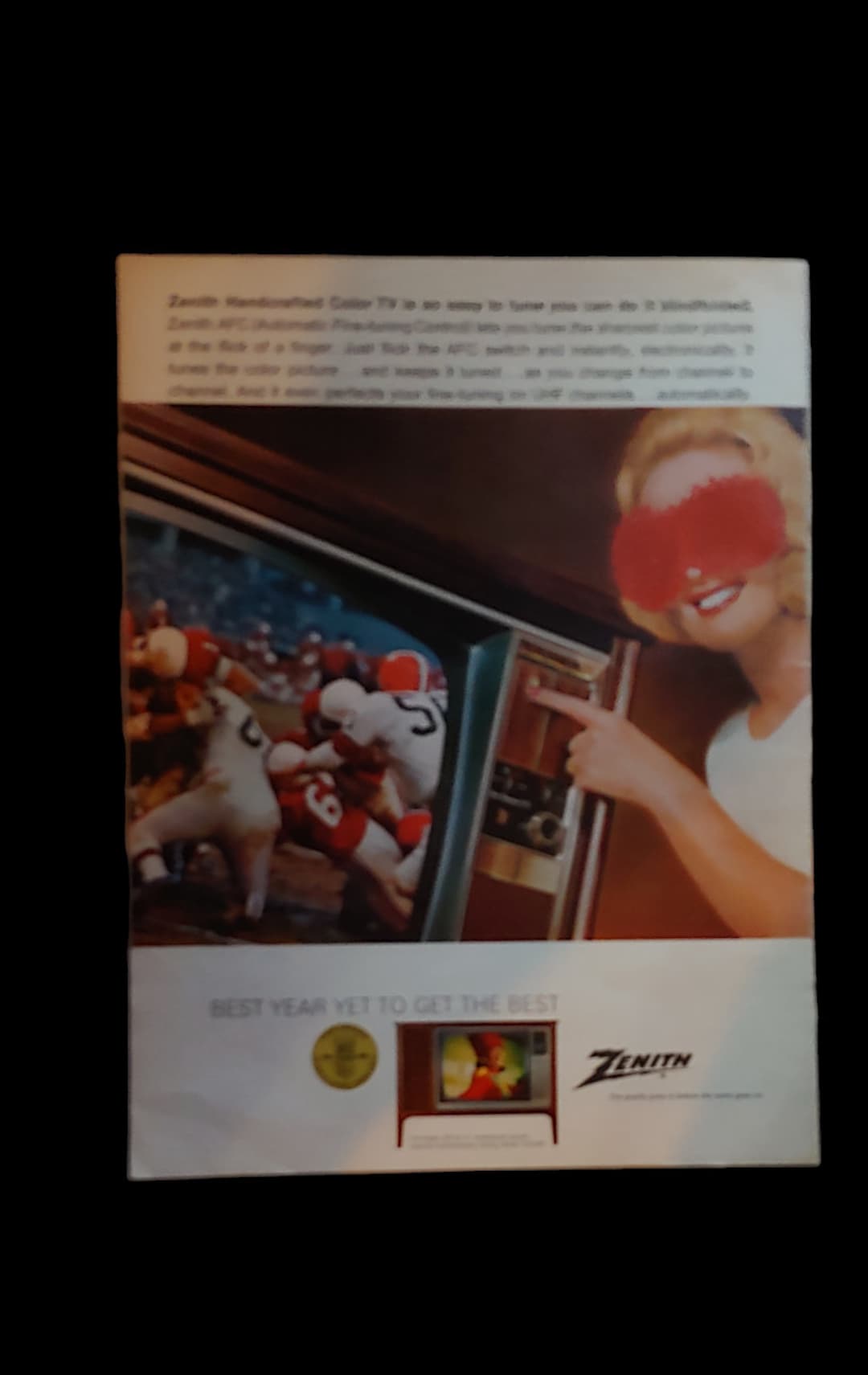 1968 Zenith TV Print Ad Poster MCM Decor - Etsy