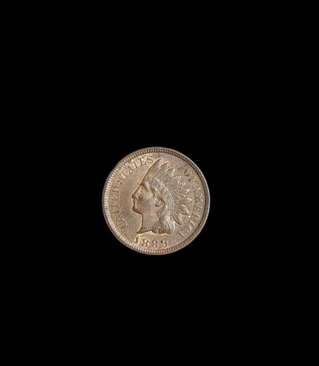 1889 Indian Head Red Brown Cent Penny From Long Held Family Collection ...