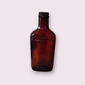 Prohibition Era Embossed Flask Amber Liquor Bottle Half Pint - Etsy
