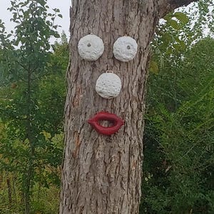 One of a Kind Handmade Pottery Tree Face Tree Hugger Garden Decor ...