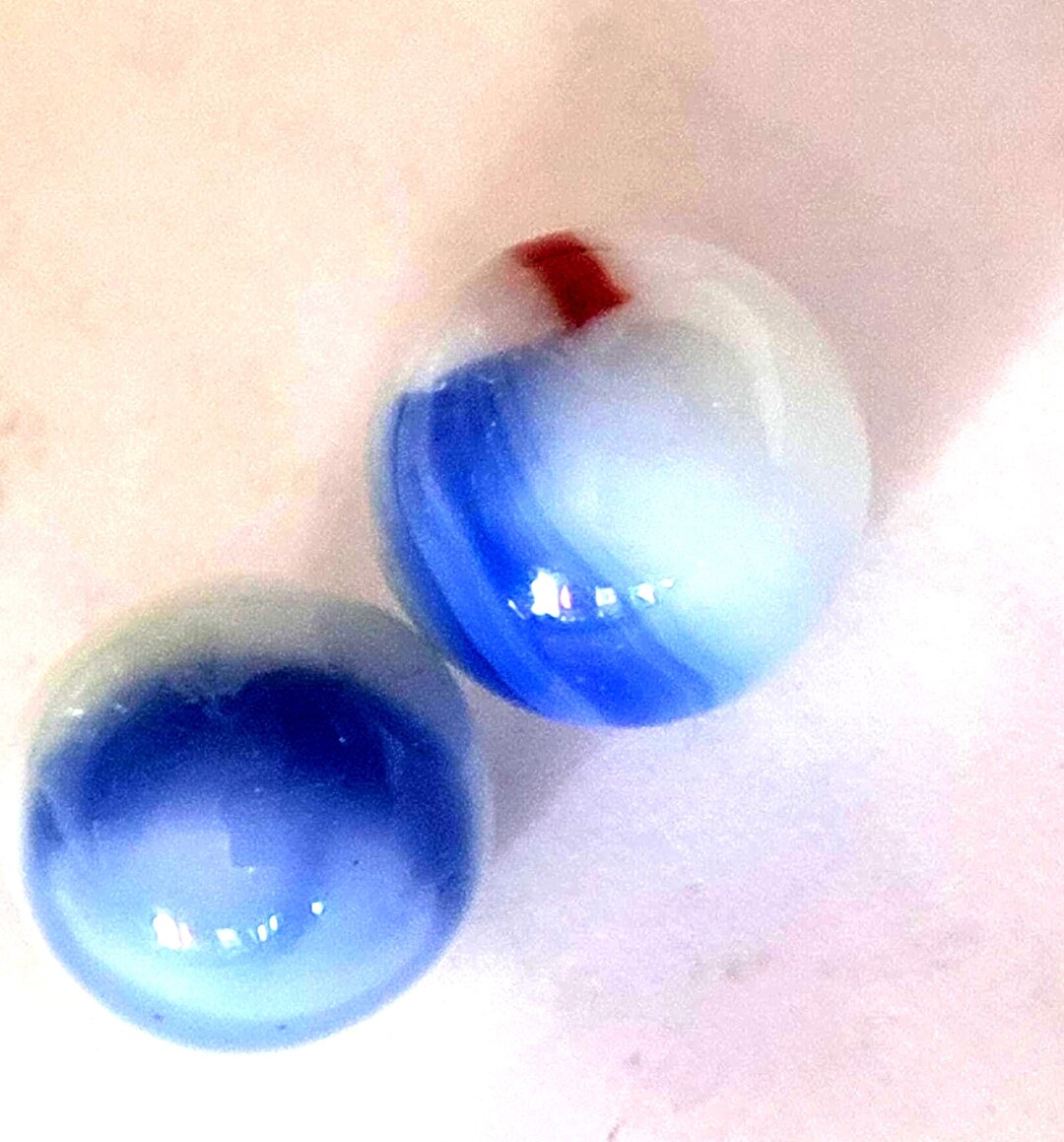 Two UV Reactive Vitro Agate Patriot Marbles 5/8 In - Etsy