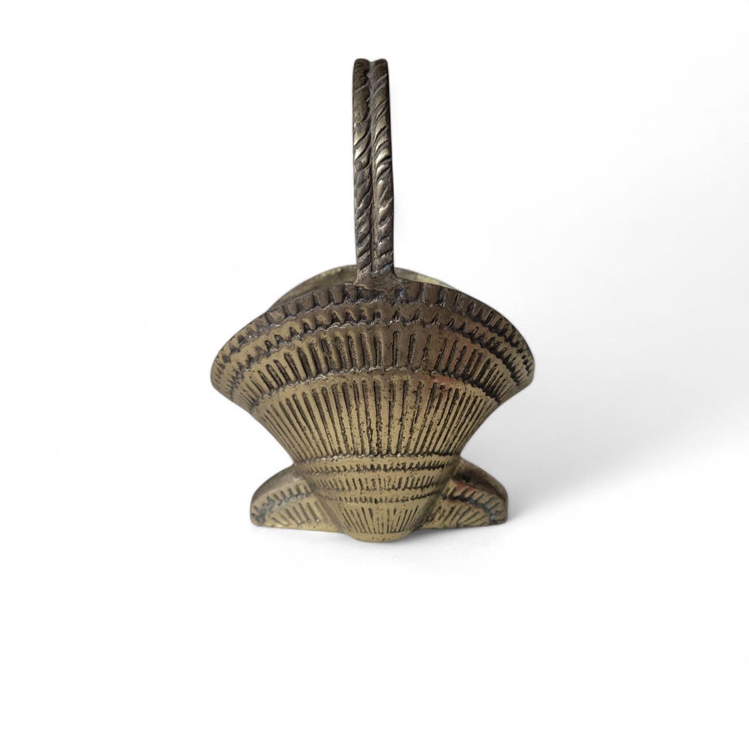 Vintage Brass MCM Clam Shell Basket 8 X 5 In. FREE Shipping - Etsy
