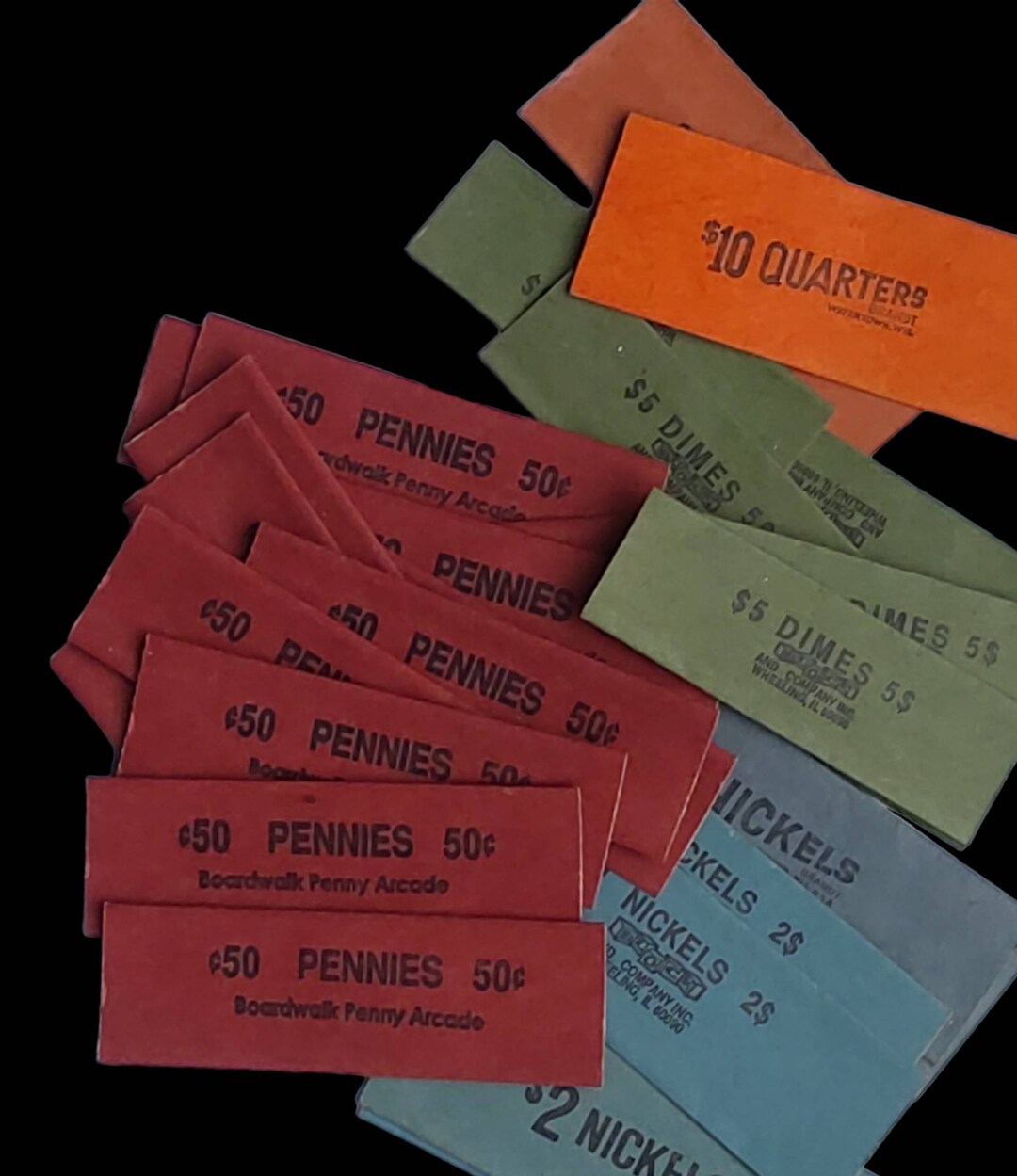 Lot of Vintage Paper Coin Wrappers Tubes Penny Dime Nickel Quarter - Etsy