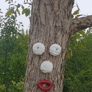 One of a Kind Handmade Pottery Tree Face Tree Hugger Garden Decor ...