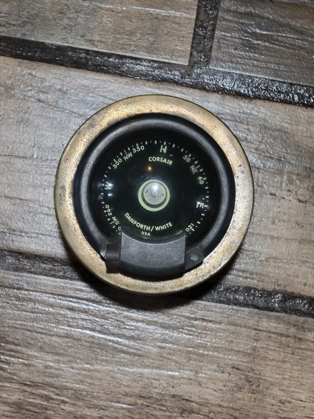 Vintage Danforth White Corsair Marine Compass - Etsy