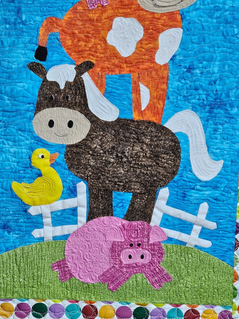 Happy Farm Animals Wallhanging - Etsy