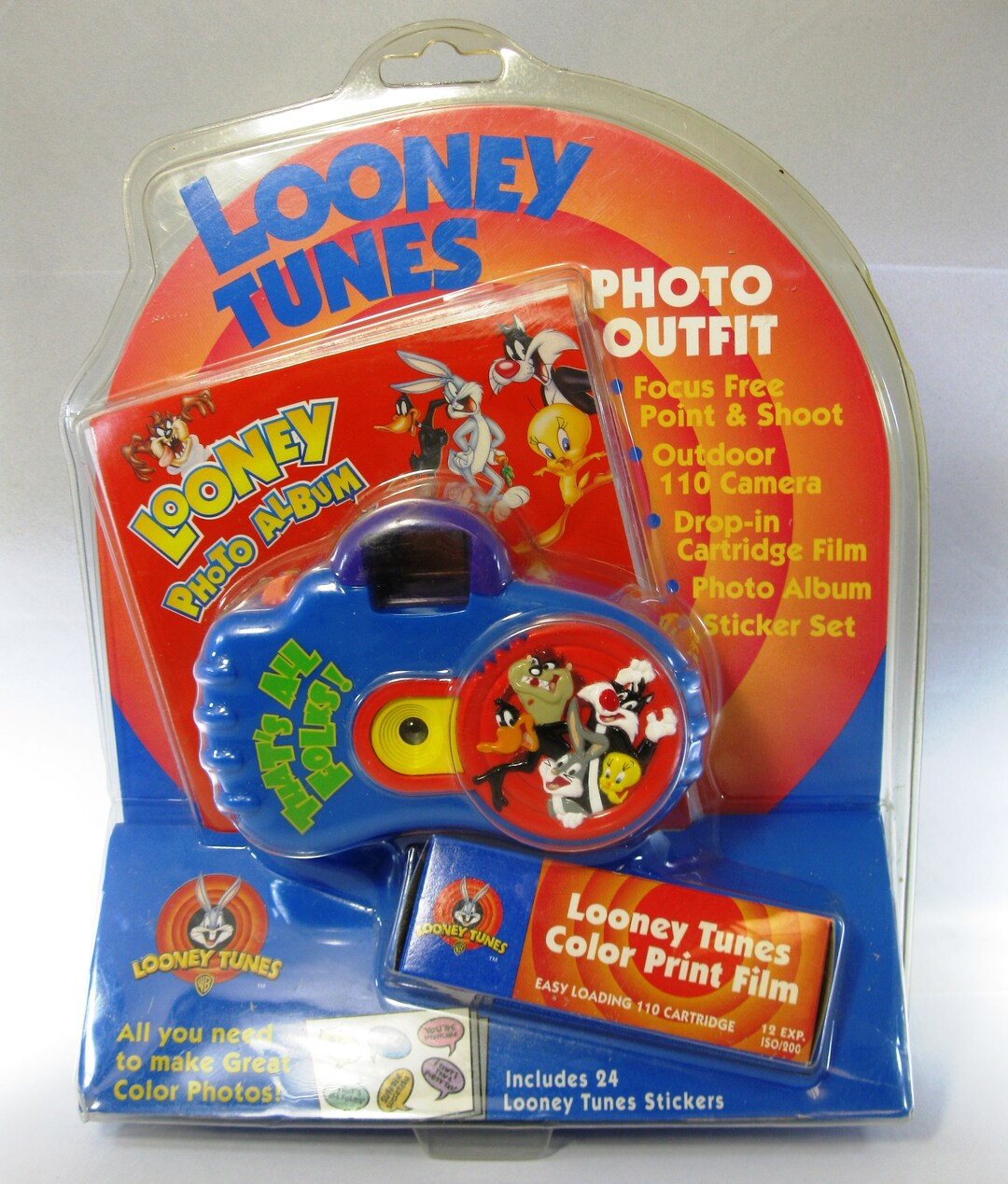 LOONEY TUNES Photo Outfit Outdoor 110 Camera Extras Collectible 110 ...