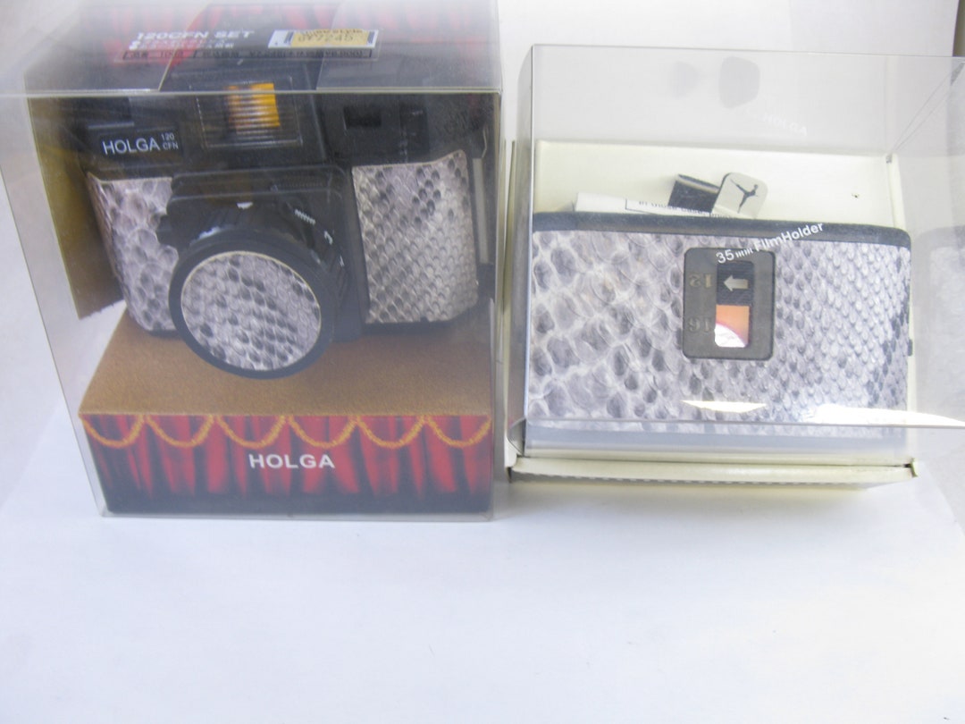 35mm Adapter Back for 120 CFN Holga Camera Unique Snakeskin in Original ...
