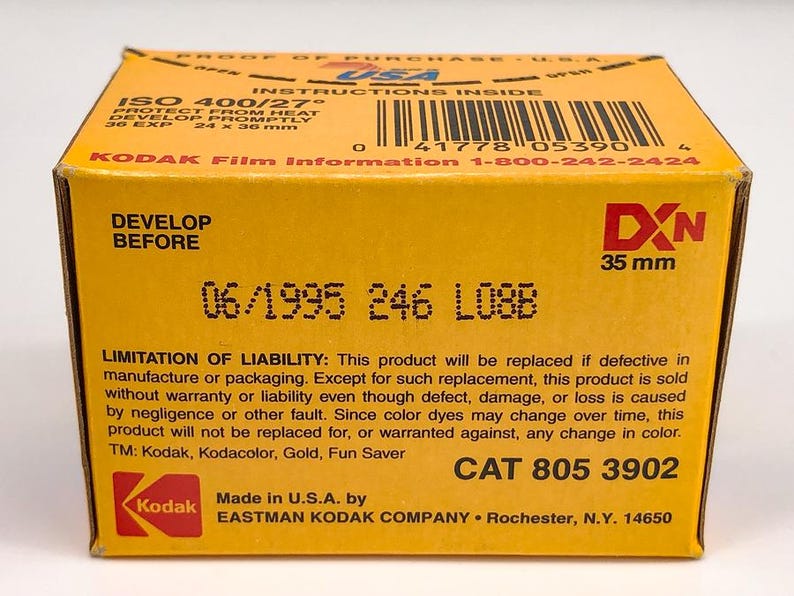 Three Rolls Vintage Kodak Gold Ultra 400 35mm Film - Etsy