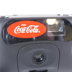 Rare Unique Coca Cola Branded Manual Flash 35 Mm Camera With Messaging ...
