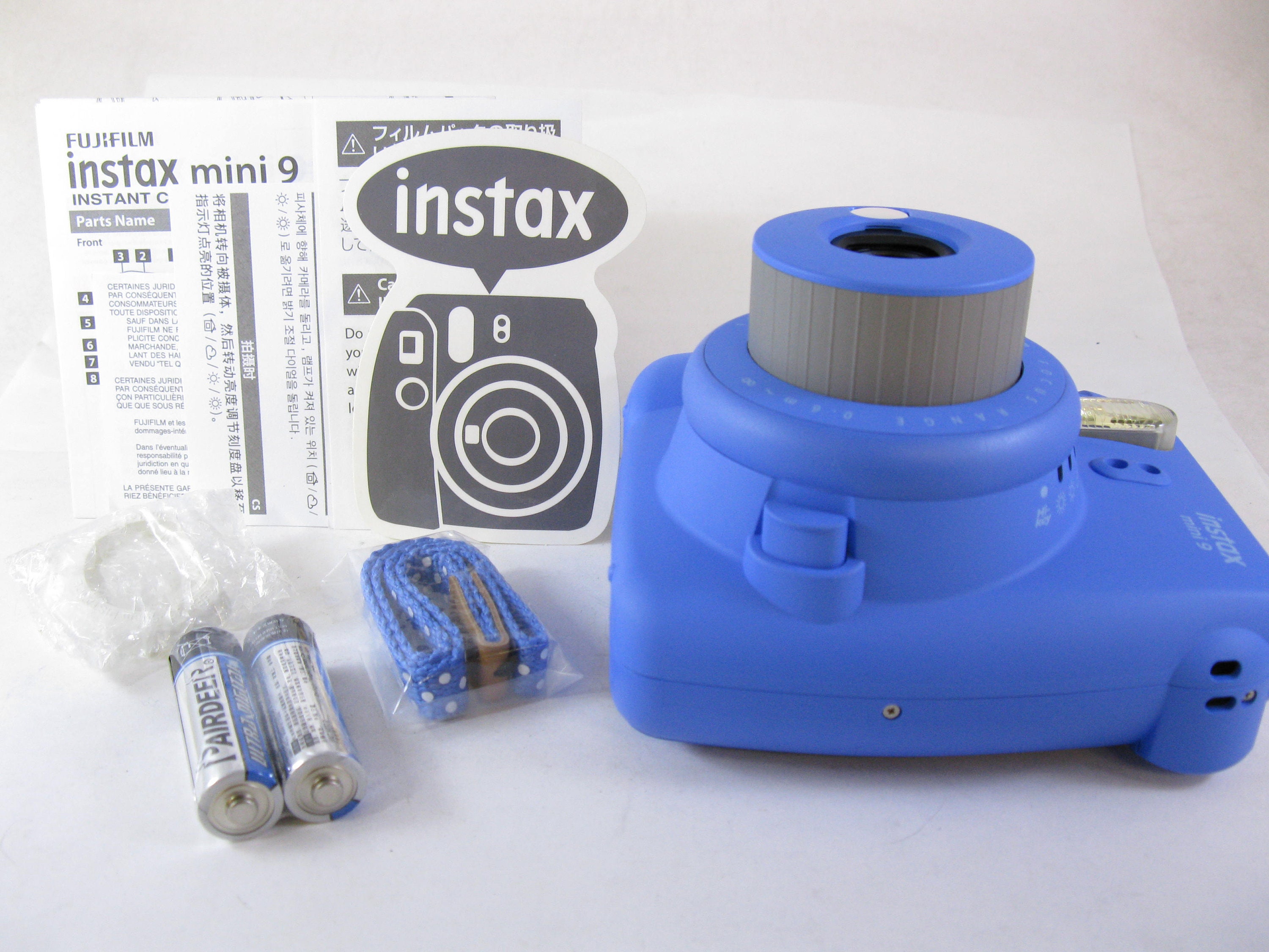 Blue Instax Mini 8 Sides