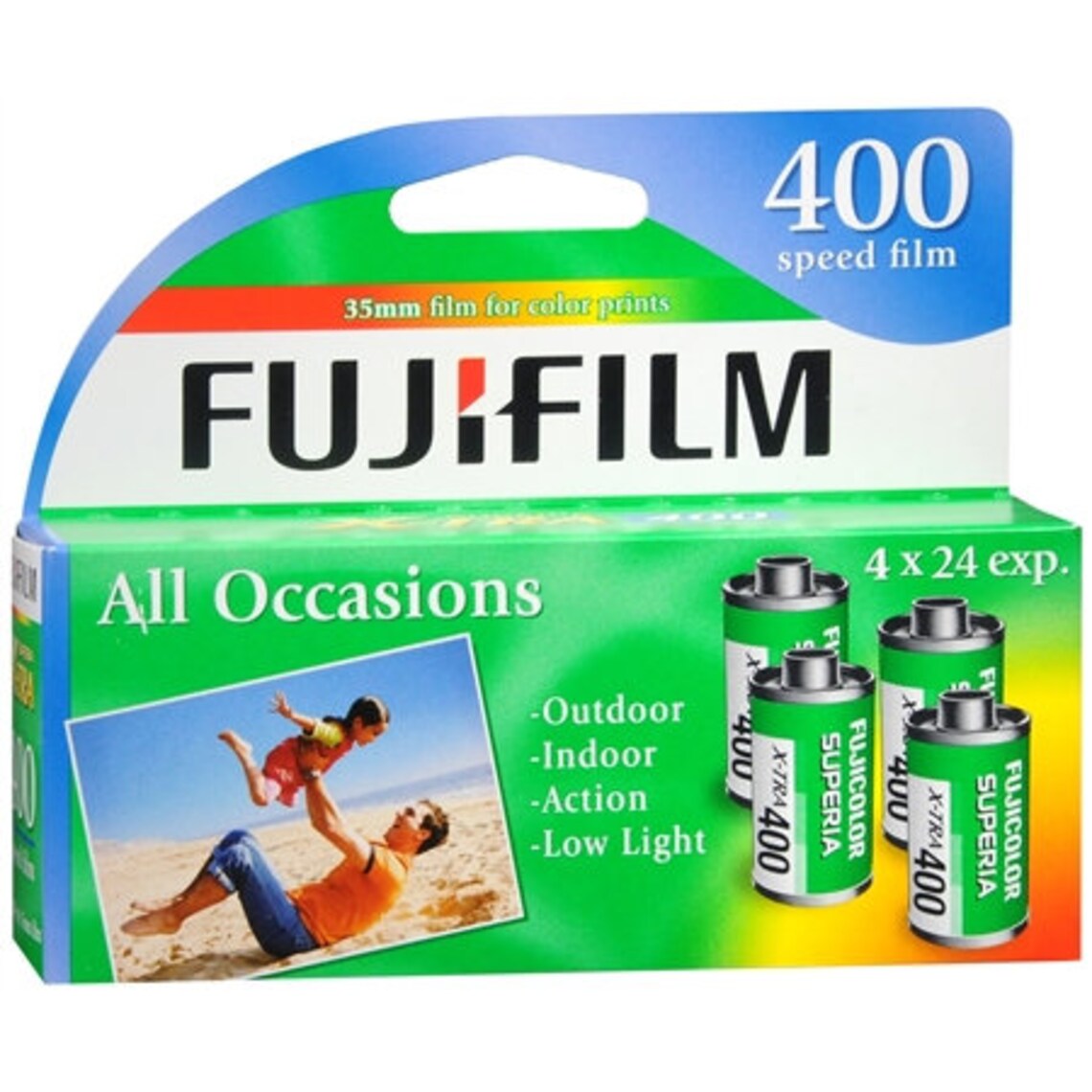 4 Rolls Fujifilm Fujicolor 400 Speed 35mm Color Film, 24 Exposures 4 ...