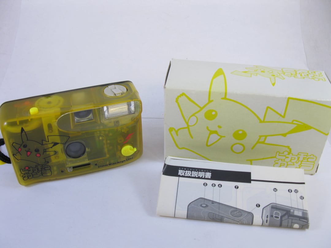 Extremely Rare Nintendo Pokemon SHOGAKUKAN 35mm Camera Pikachu Skeleton ...