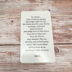 St. Kateri Tekakwitha Prayer Card - Etsy