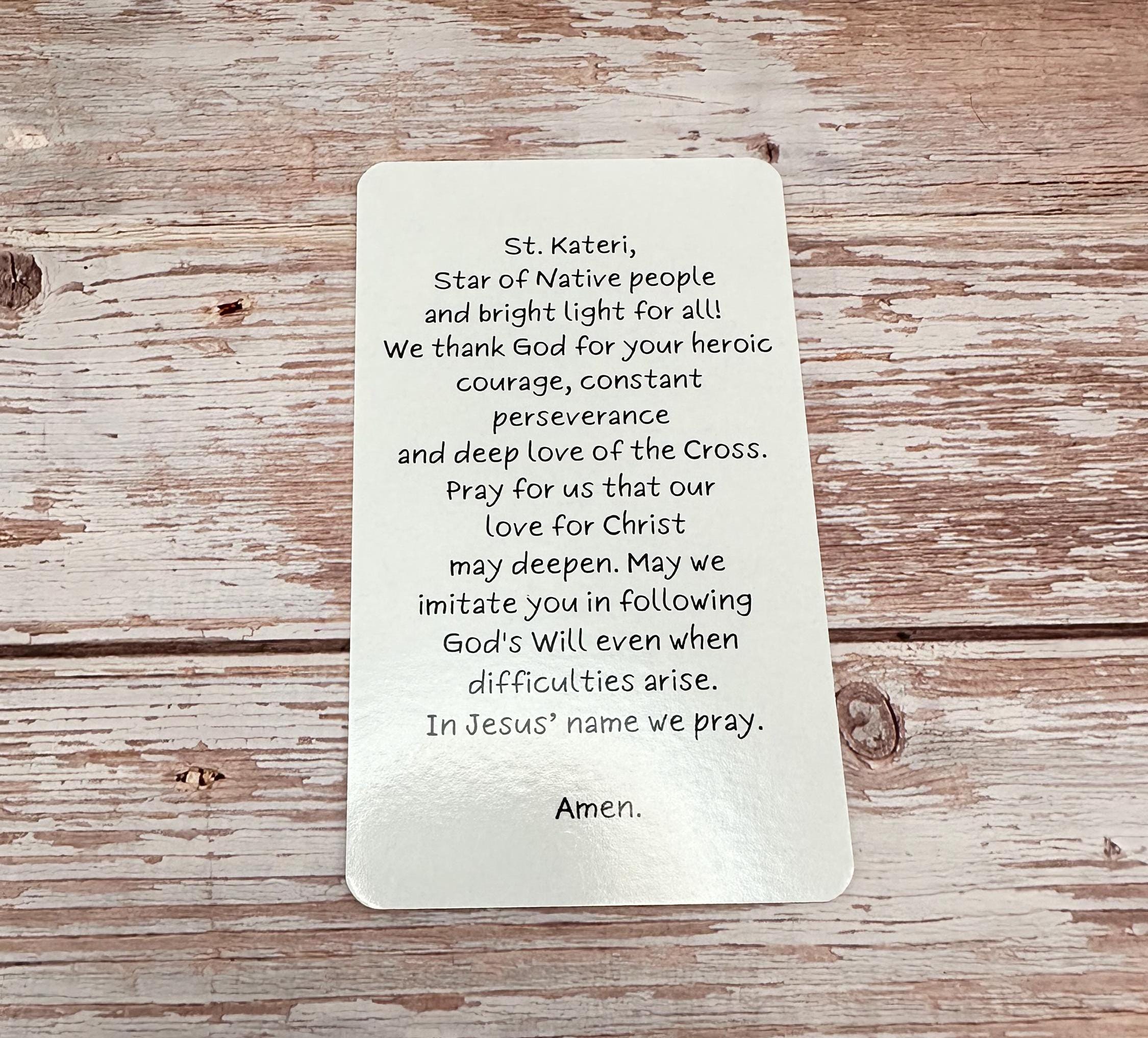 St. Kateri Tekakwitha Prayer Card - Etsy