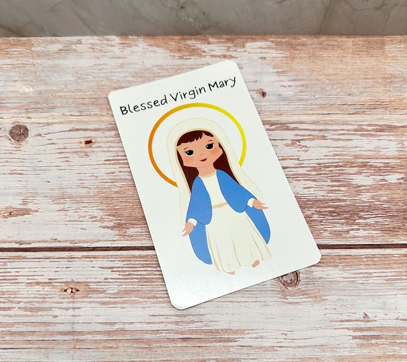 Blessed Virgin Mary Prayer Card - Etsy