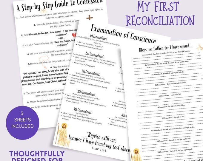 Catholic Sacraments Anchor Chart: Reconciliation - Etsy