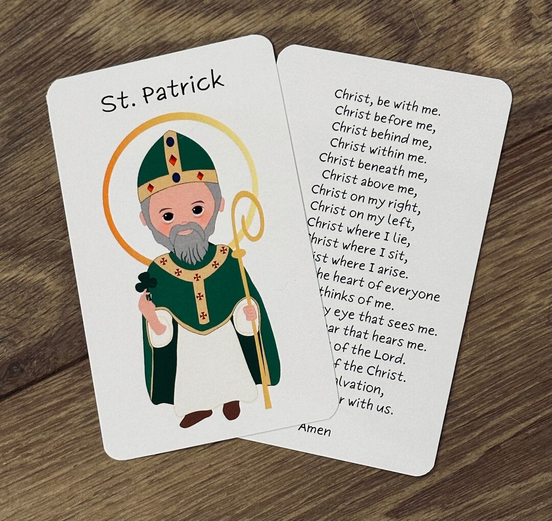 St. Patrick Prayer Card - Etsy