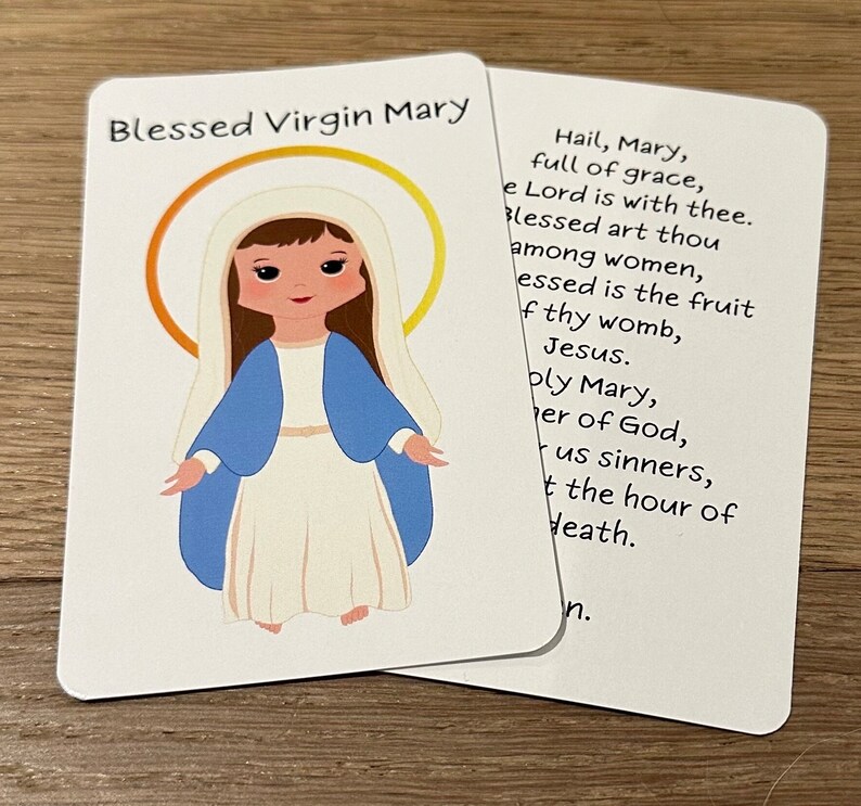 Blessed Virgin Mary Prayer Card - Etsy