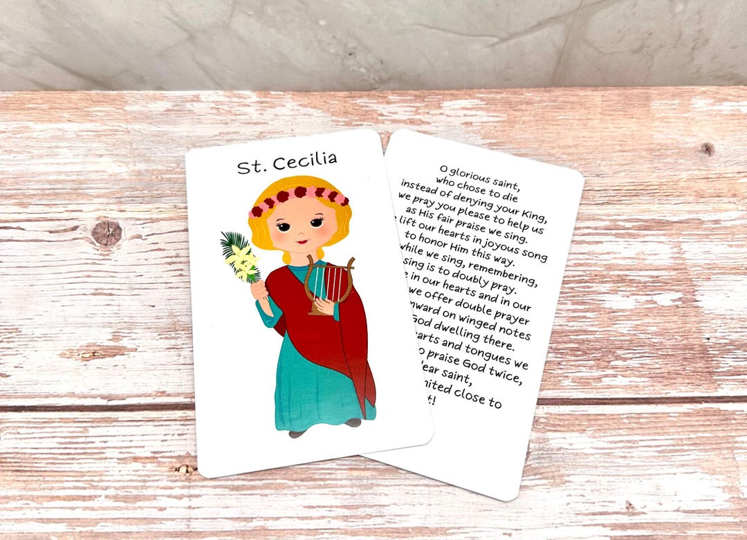 St. Cecilia Prayer Card - Etsy