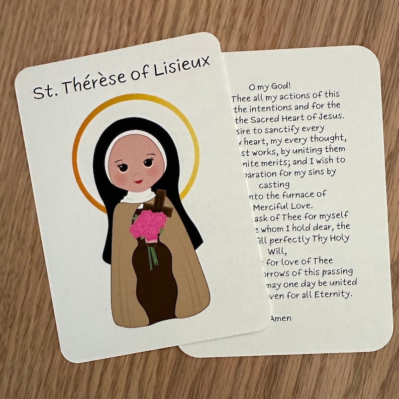 St. Thérèse of Lisieux Prayer Card - Etsy