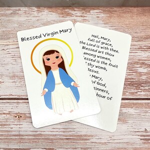 Blessed Virgin Mary Prayer Card - Etsy