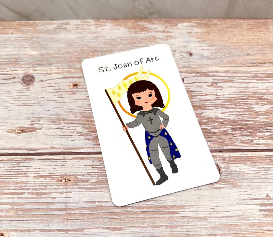 St. Joan of Arc Prayer Card - Etsy