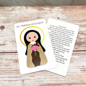 St. Thérèse of Lisieux Prayer Card - Etsy