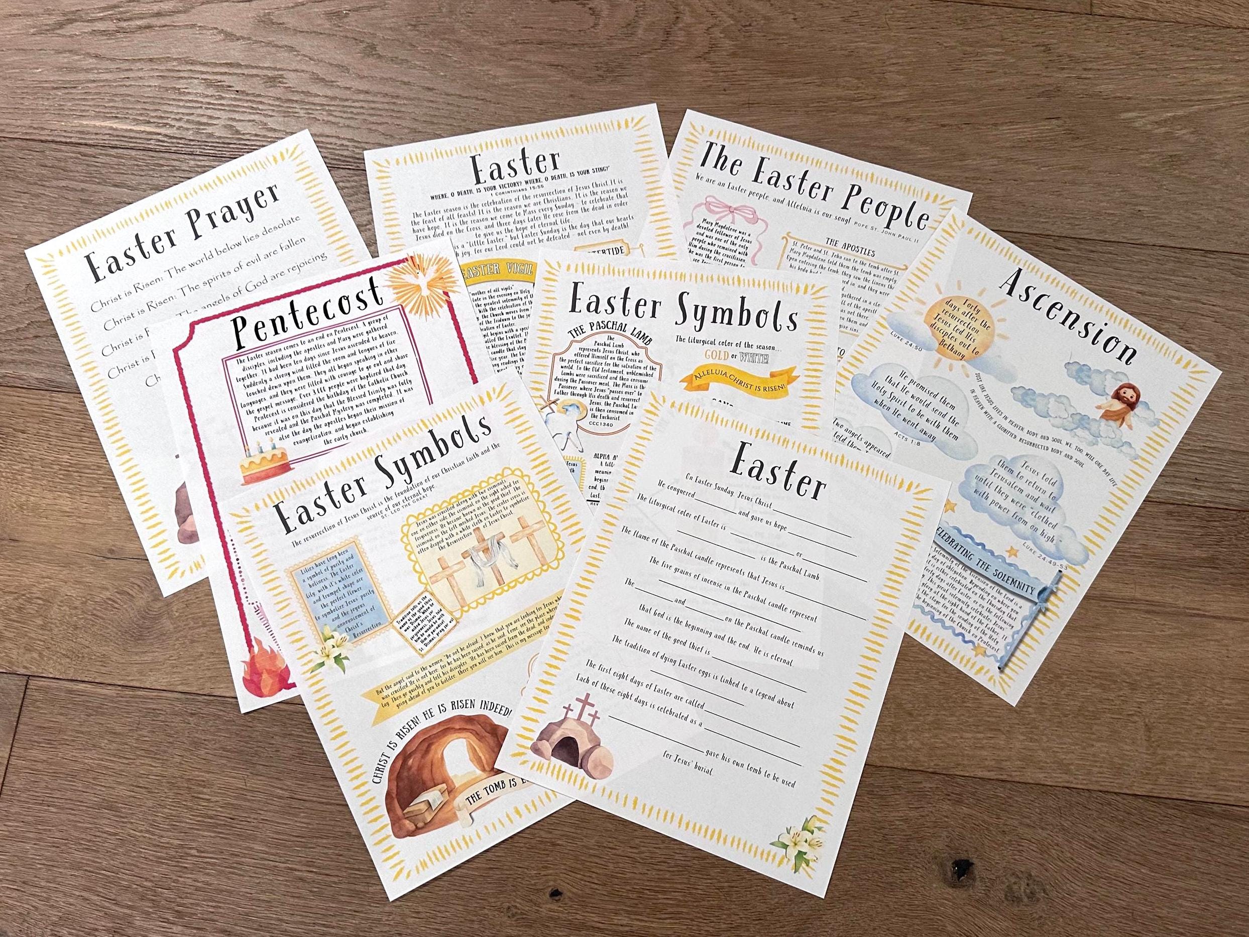 All About Easter Worksheet Bundle - Etsy