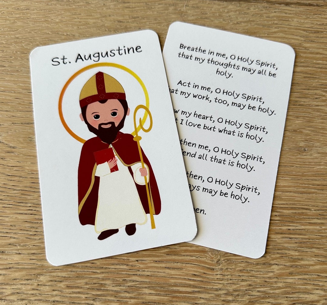 St. Augustine Prayer Card - Etsy