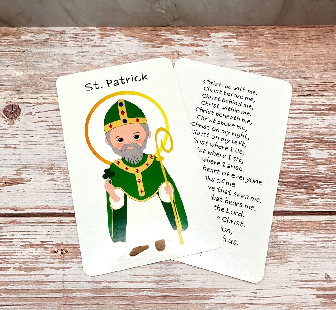 St. Patrick Prayer Card - Etsy
