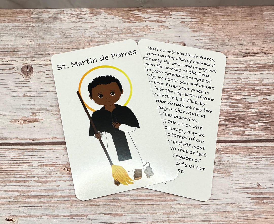 St. Martin De Porres Prayer Card - Etsy