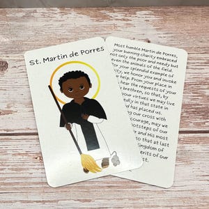 St. Martin De Porres Prayer Card - Etsy