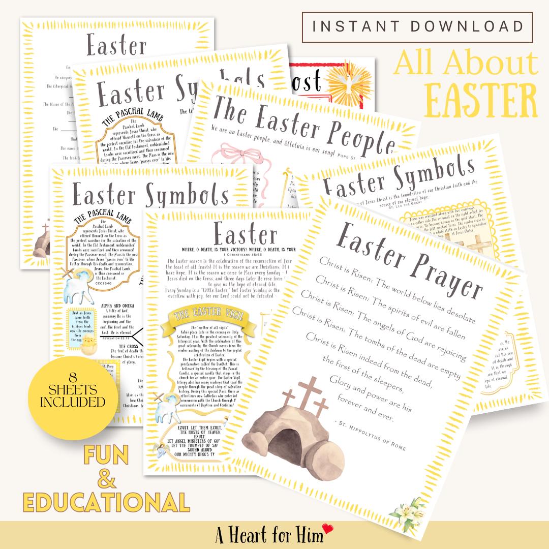 All About Easter Worksheet Bundle - Etsy