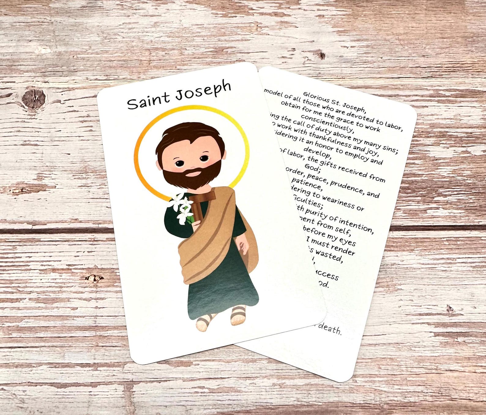 St. Joseph Prayer Card - Etsy