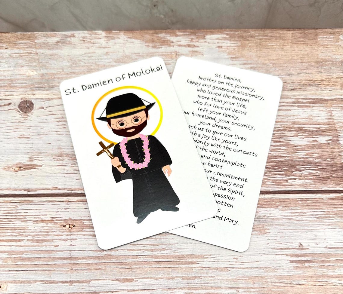 St. Damien of Molokai Prayer Card - Etsy