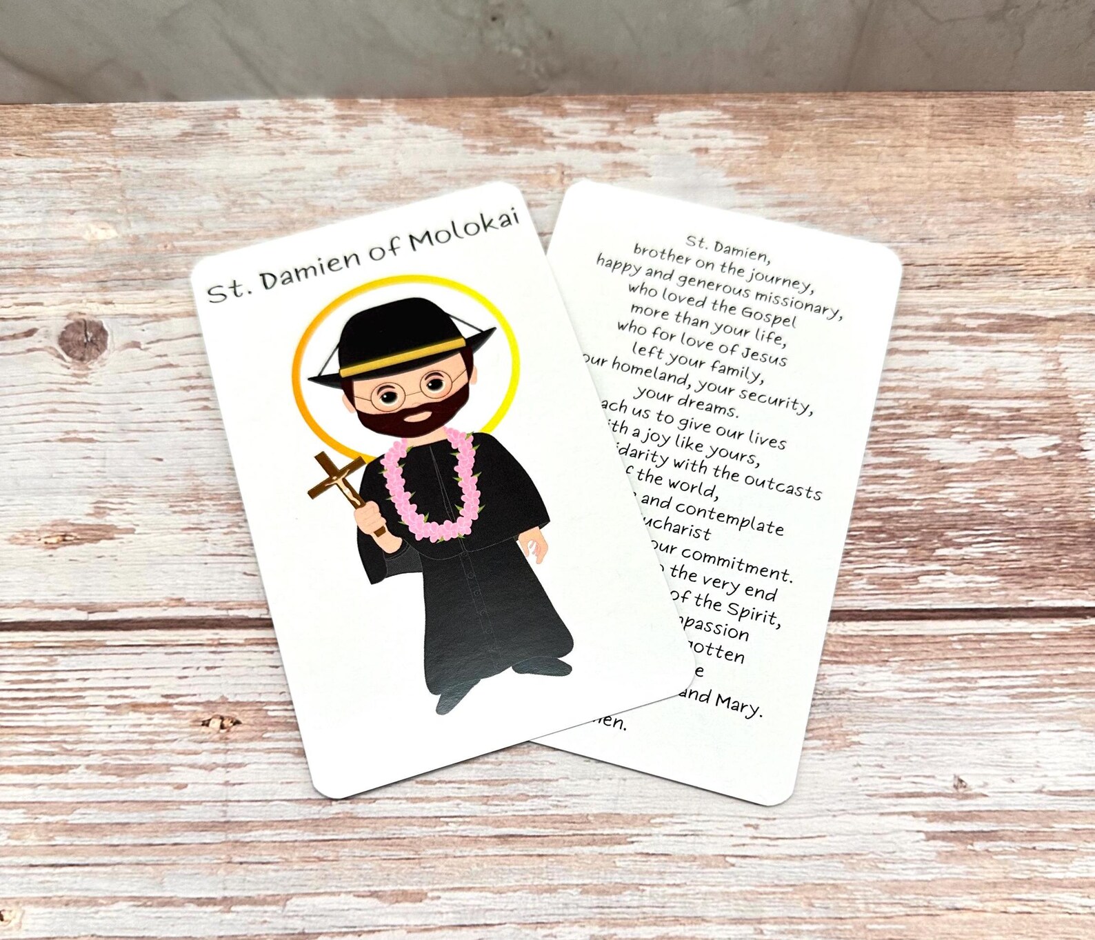 St. Damien of Molokai Prayer Card - Etsy