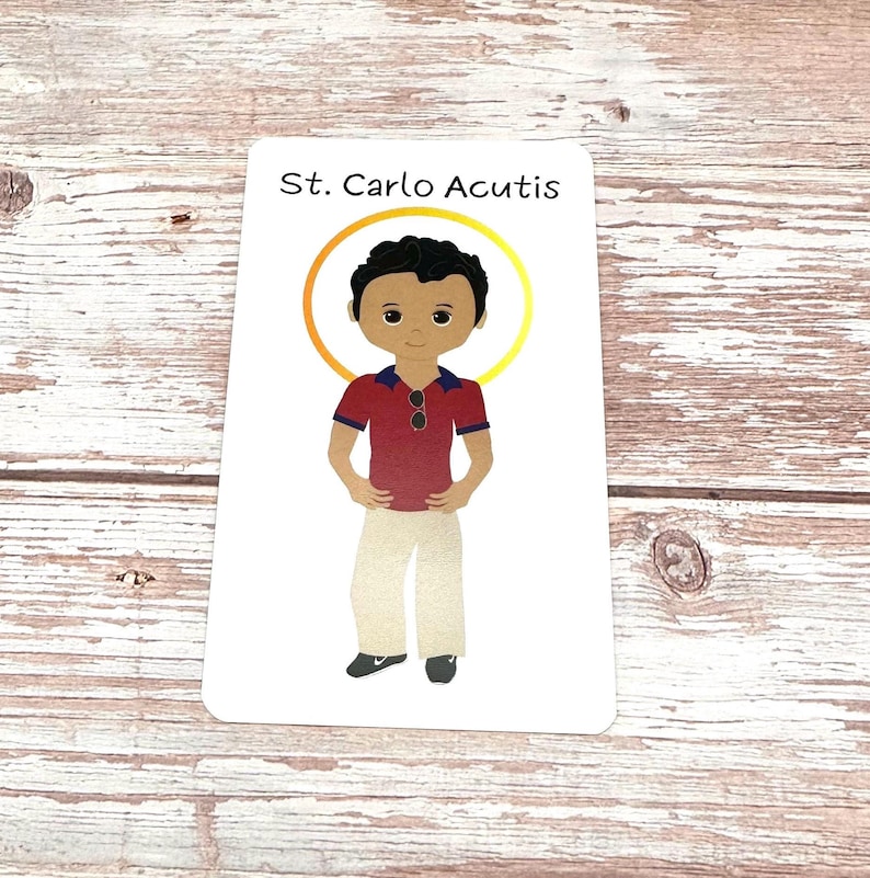 St. Carlo Acutis Prayer Card - Etsy
