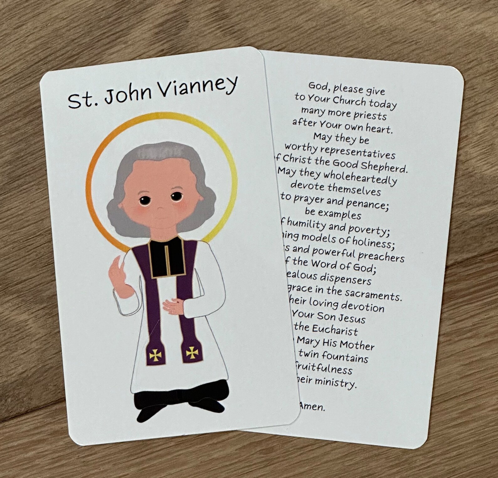St. John Vianney Prayer Card - Etsy
