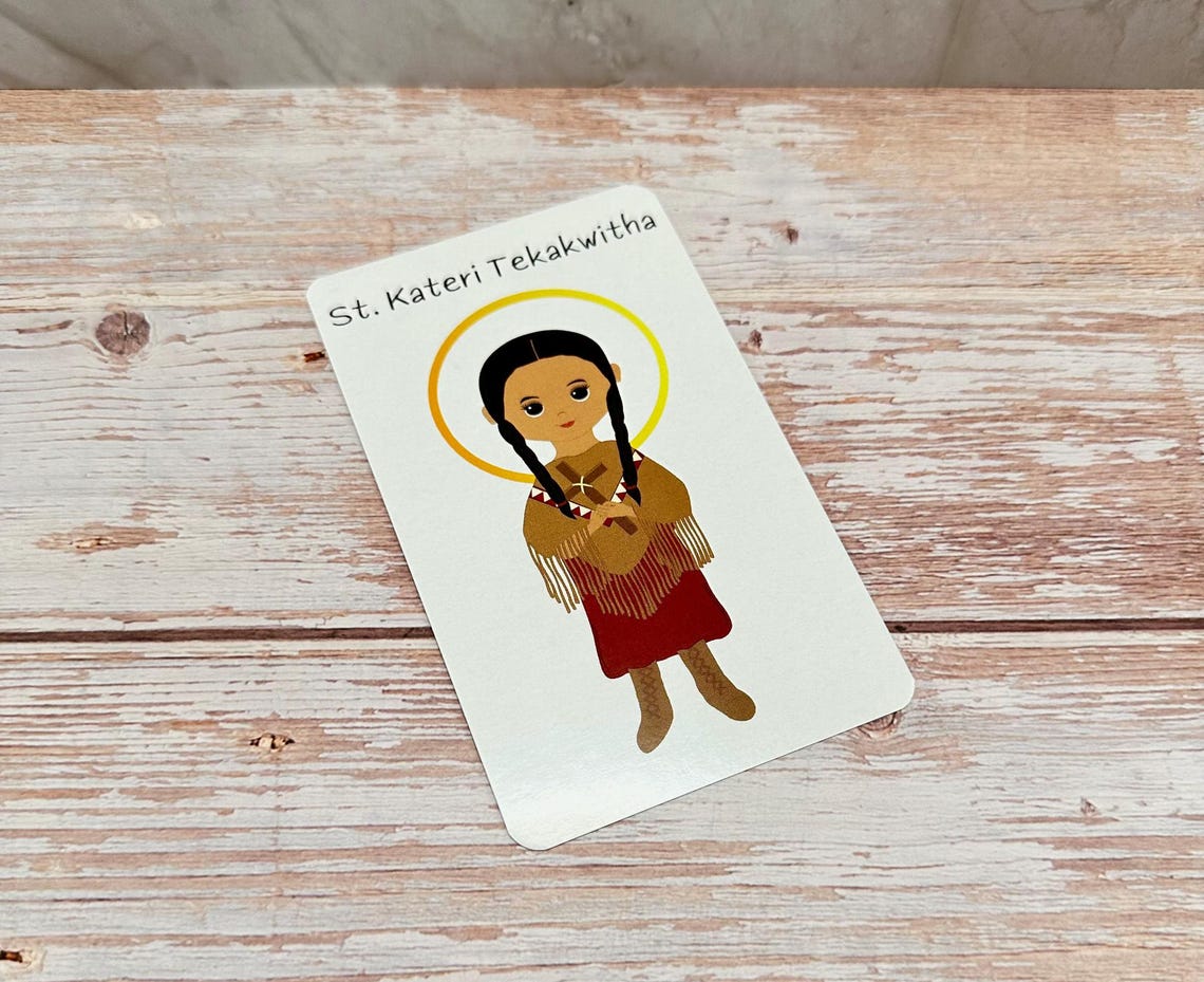St. Kateri Tekakwitha Prayer Card - Etsy