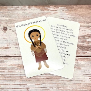 St. Kateri Tekakwitha Prayer Card - Etsy